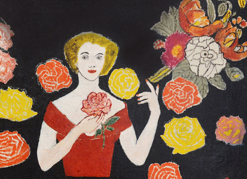 STEVEN S. POWERS - Joseph Garlock - Woman with Roses