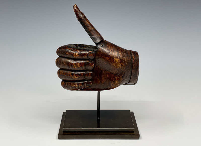 STEVEN S. POWERS - Folk Art Ash Burl Hand Pipe